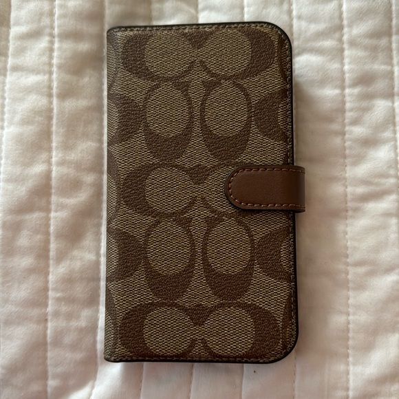 Coach | Cell Phones & Accessories | Coach Iphone 2 Folio Case In Signature Canvas | Poshmark